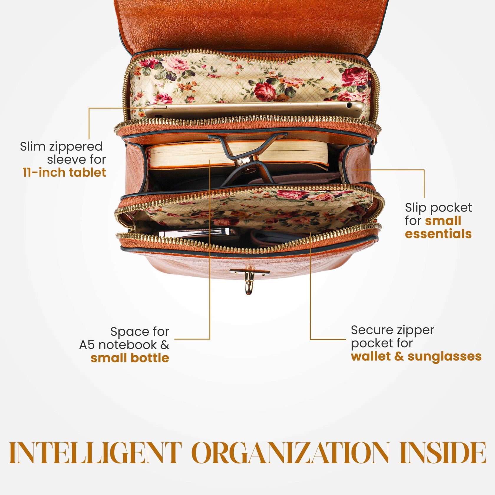 Trinity Handbag | 3-compartment Vegan top-handle Purse | Women Fashion ...