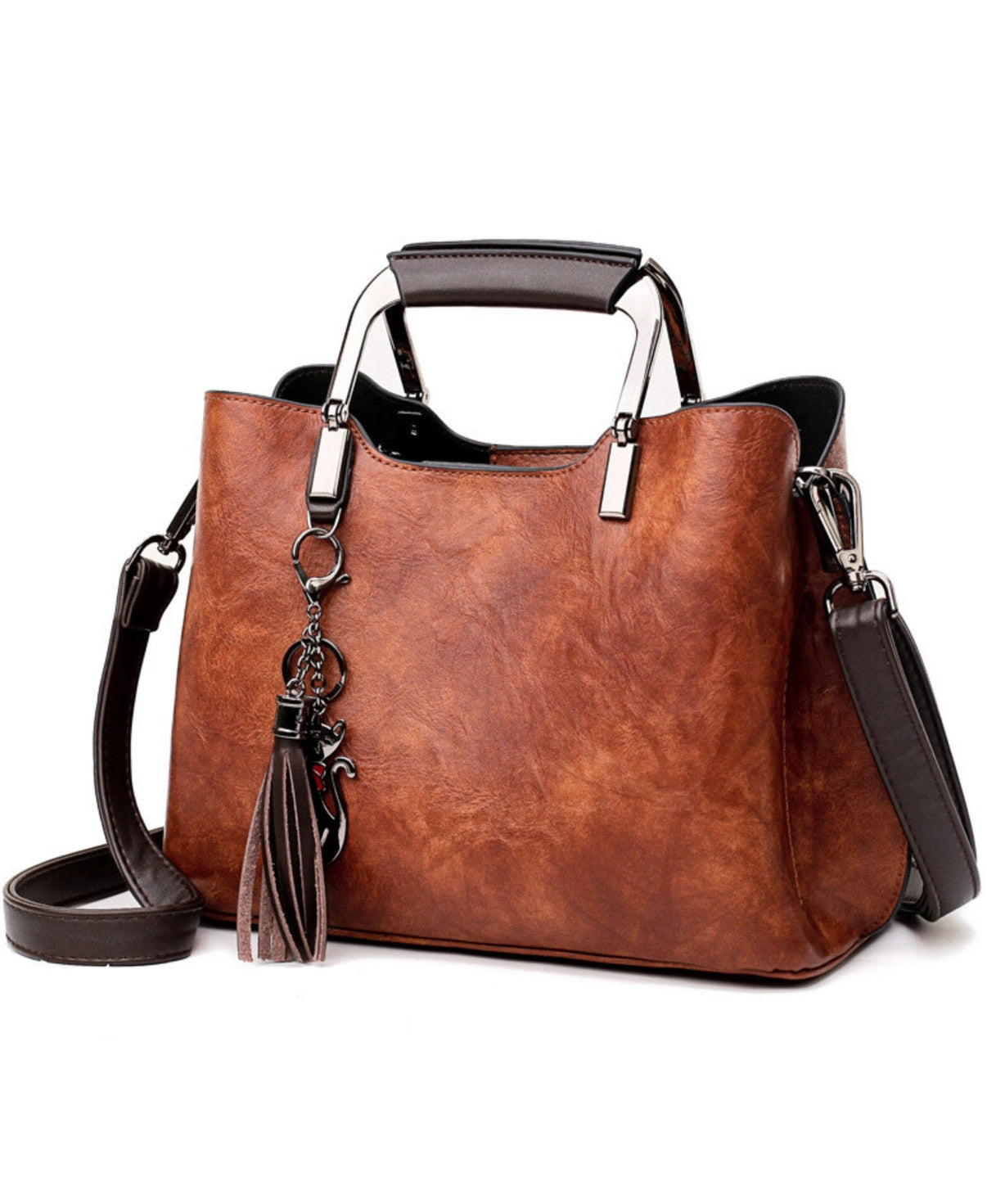 Trinity Handbag | 3-compartment Vegan top-handle Purse | Women Fashion ...