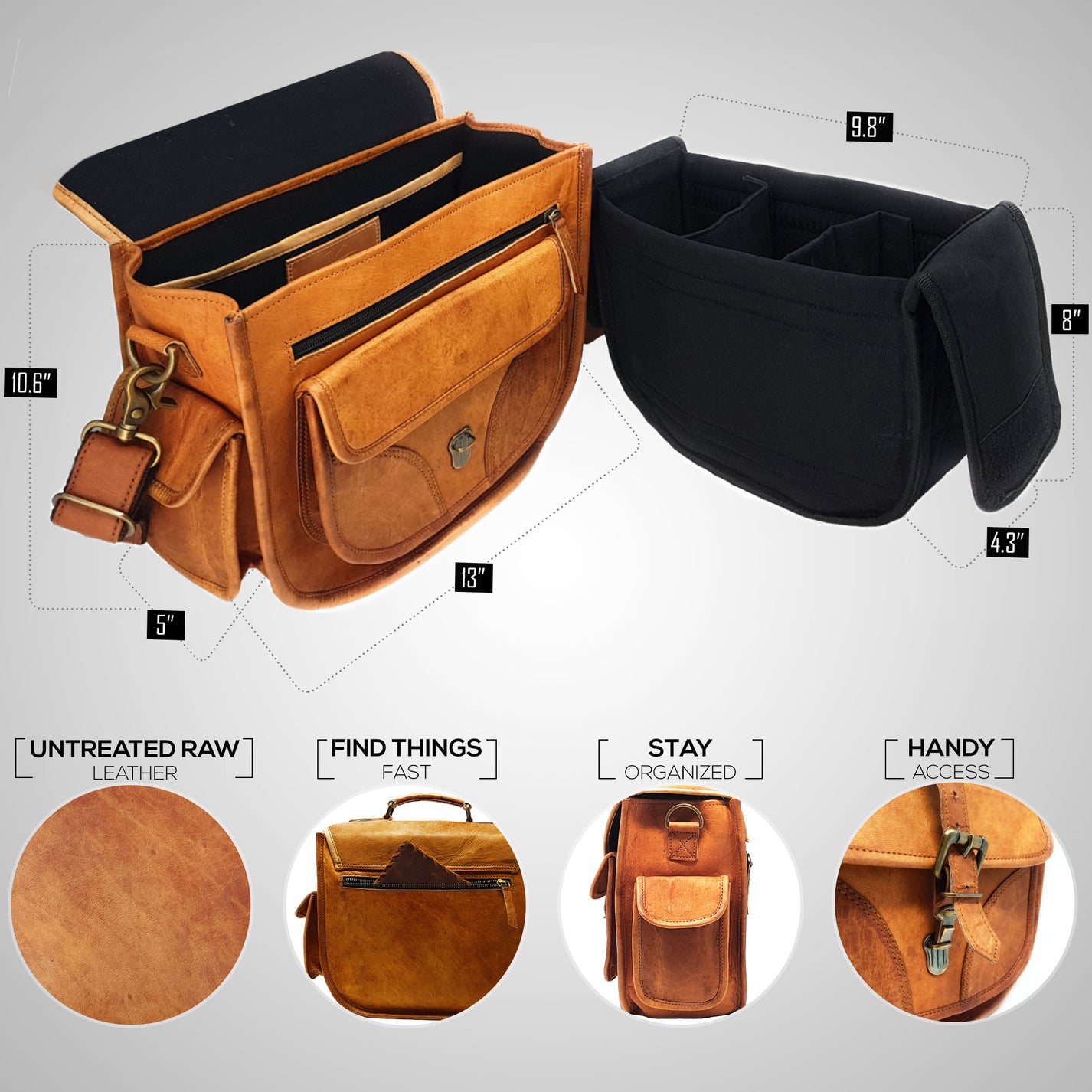 Icon Camera Bag | 2-in-1 DSLR case and handbag | Rofozzi